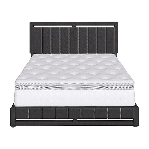 Click here for Shalene Upholstered Platform Bed  One Size  Black prices