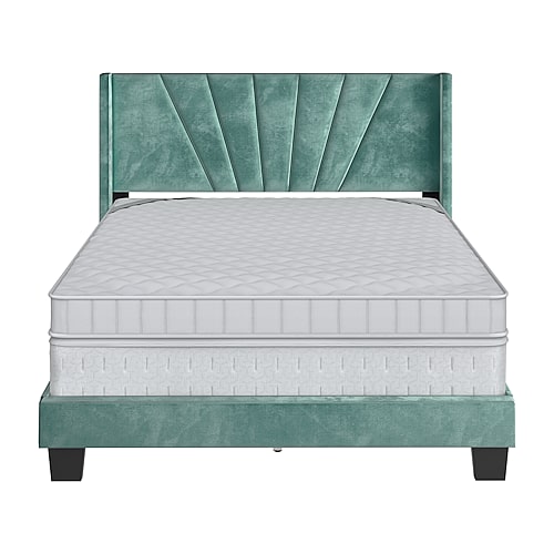 Click here for Valentina Upholstered Platform Bed  One Size  Blue prices