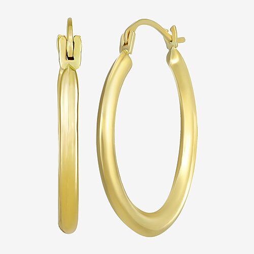Click here for Womens 10K Gold 22mm Round Hoop Earrings  One Size prices