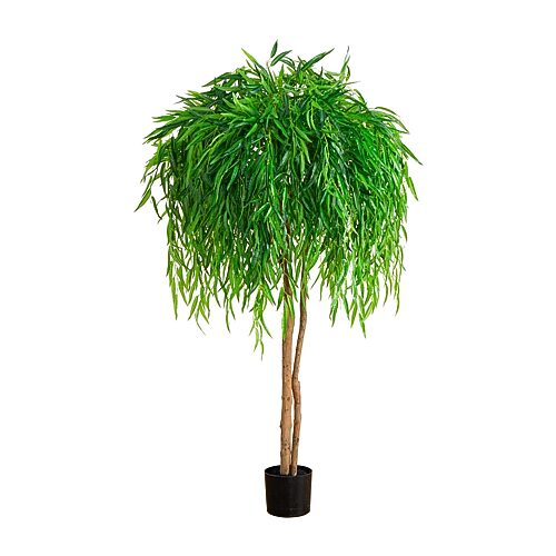 Click here for Nearly Natural 5ft. Green Willow Indoor Artificial... prices