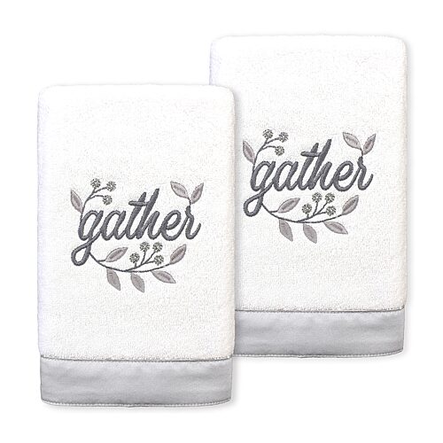 Click here for Linum Home Textiles Gather Embroidered 2-pc. Hand... prices