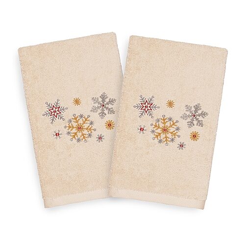 Click here for Linum Home Christmas Snowfall 100 Turkish Cotton 2... prices