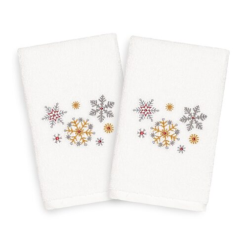 Click here for Linum Home Christmas Snowfall 100 Turkish Cotton 2... prices
