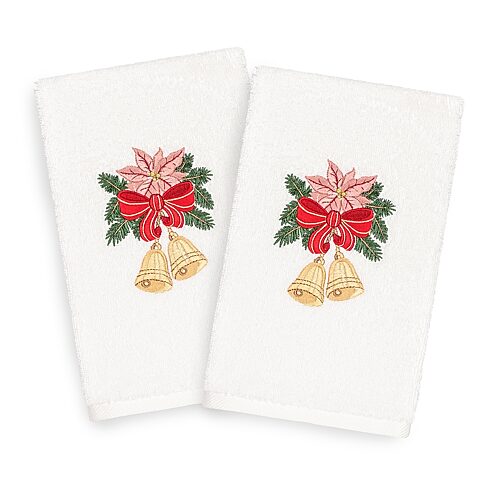 Click here for Linum Home Christmas Bells 100 Turkish Cotton 2-Pc... prices