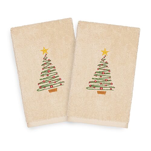 Click here for Linum Home Christmas Tree 100 Turkish Cotton 2-Pc.... prices