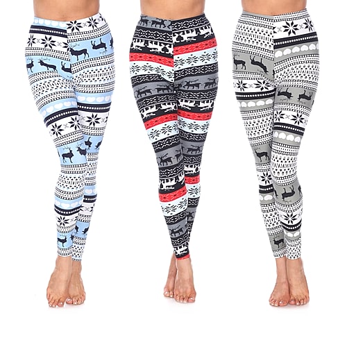 Click here for Womens White Mark 3pk. Deer Leggings prices