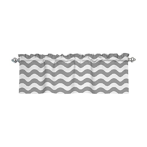 Click here for Eclipse Wavy Chevron Rod Pocket Valance  One Size... prices
