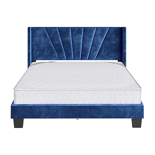 Click here for Valentina Upholstered Platform Bed  One Size  Blue prices