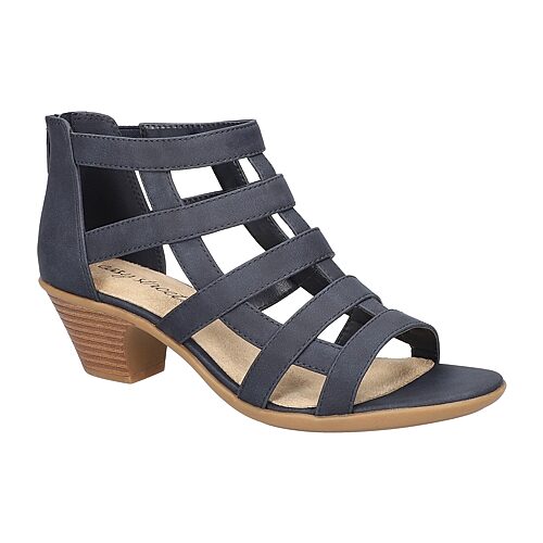 Easy Street Womens Marg Zip Gladiator Sandals - Navy