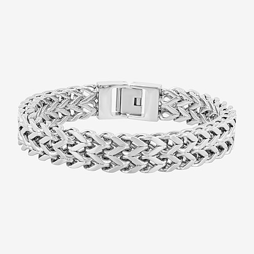 Click here for Mens Stainless Steel Solid 8 1/2 Inch Link Bracele... prices