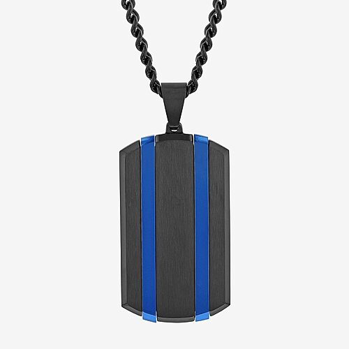 Click here for Mens Stainless Steel Dog Tag 24 Inch Pendant Neckl... prices