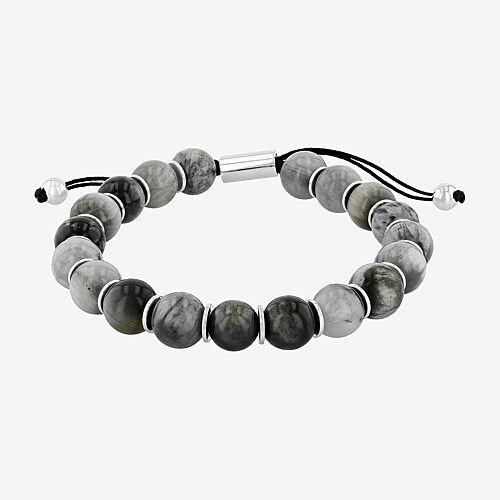 Click here for Mens Stainless Steel Genuine Stone Beaded Bolo Bra... prices