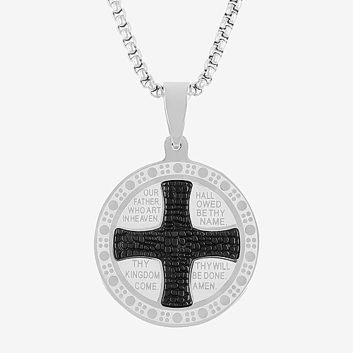 Click here for Mens Stainless Steel Circle 24 Inch Pendant Neckla... prices