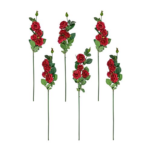 Click here for Northlight 35in Set Of 6 Red Real Touch Rose Artif... prices