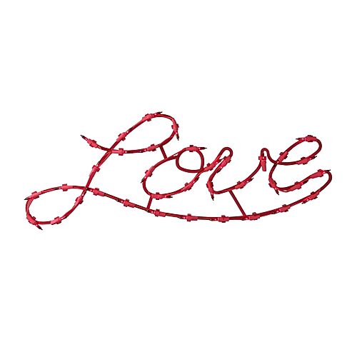 Click here for Northlight 17in Lighted Red Love Script Window Sil... prices