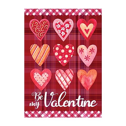 Click here for Northlight 28in X 40in Plaid And Heart Outdoor Hou... prices