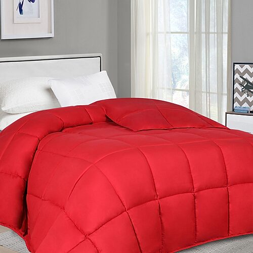 Superior Breathable All Season Down Alternative Comforter  King - Red