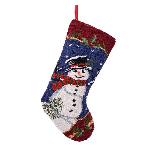 Click here for Glitzhome Snowman Hooked Christmas Stocking  One S... prices