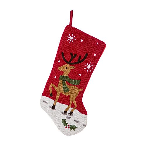 Click here for Glitzhome Reindeer Hooked Christmas Stocking  One... prices
