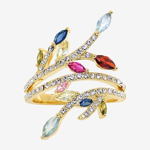 Click here for Sparkle Allure Womens Multi Color Crystal 14K Gold... prices