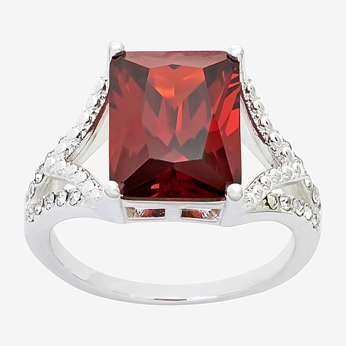 Click here for Sparkle Allure Womens Red Crystal Pure Silver Over... prices