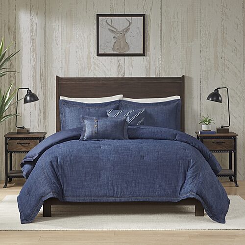 Woolrich Perry Denim 5-Pc. Comforter Set  Full - Blue