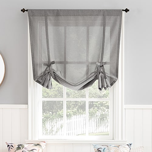 Click here for Noah Heathered Texture Semi-Sheer Rod Pocket Windo... prices