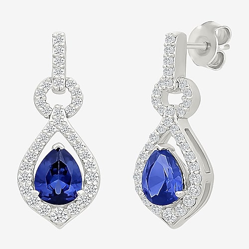 Click here for Womens Lab Created Blue Sapphire Sterling Silver P... prices