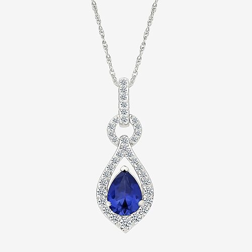 Click here for Womens Lab Created Blue Sapphire Sterling Silver P... prices