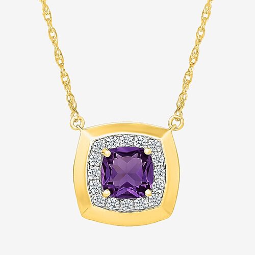 Click here for Womens Purple Amethyst Sterling Silver 17 1/2 Inch... prices