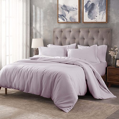 Superior 400 Thread Count Solid Egyptian Cotton Duvet Cover Set