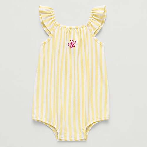 Click here for Okie Dokie Baby Girls Sleeveless Striped Romper  6... prices