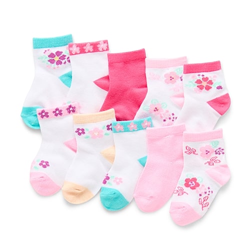 Click here for So Adorable Baby Girls 10 Pair Low Cut Socks  0-6... prices