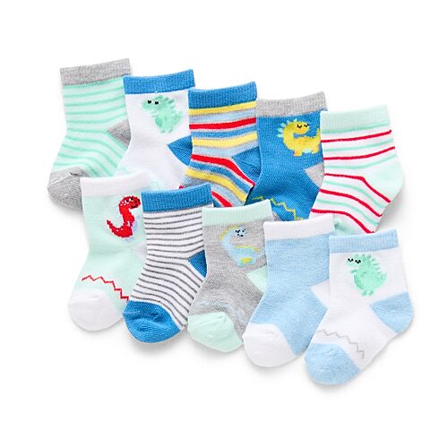 Click here for So Adorable Dinosaur Baby Boys 10 Pair Low Cut Soc... prices