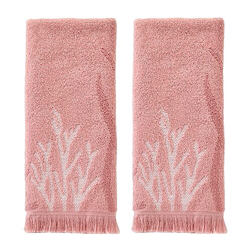 Click here for Saturday Knight Ocean Coral Hand Towel 2-pc. Embel... prices