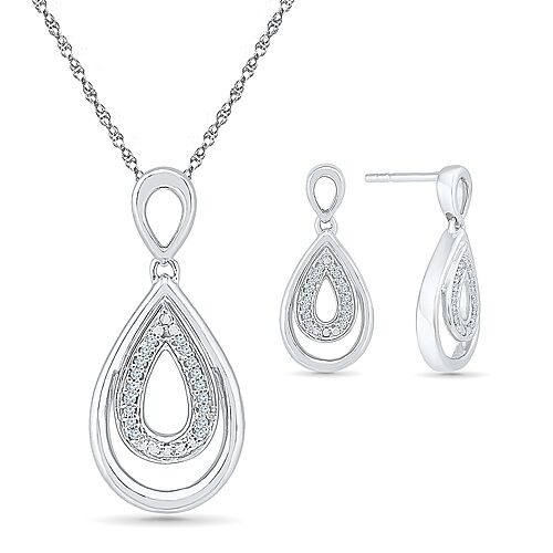 Click here for Womens Diamond Accent Natural White Diamond Sterli... prices