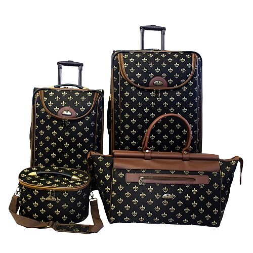 Click here for American Flyer Fleur De Lis 4pc. Luggage Set-Black prices