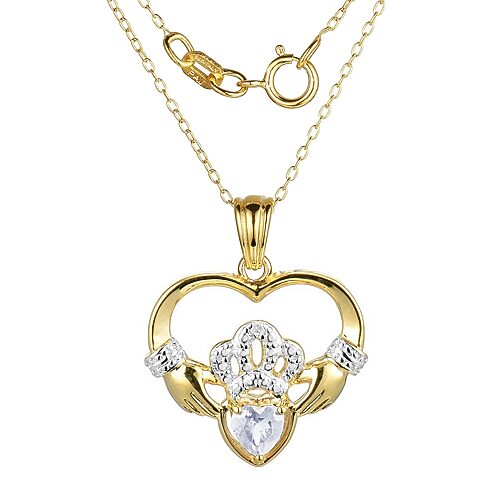 Click here for Heart-Shaped Genuine White Topaz and Diamond-Accen... prices