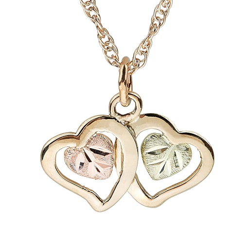 Click here for Black Hills Gold Womens 10K Tri-Color Gold Heart 1... prices