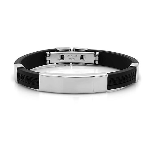 Click here for Steeltime Mens Stainless Steel 8 Inch Solid Id Bra... prices