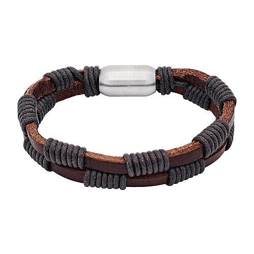 Click here for Steeltime Leather Mens Stainless Steel Solid Hypoa... prices