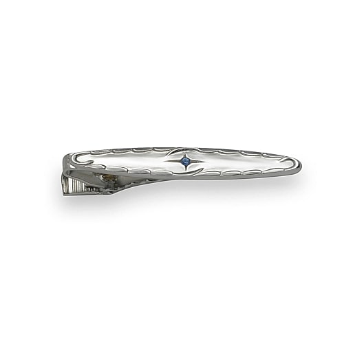 Click here for Starcut Blue Stone Tie Bar  One Size  Silver prices