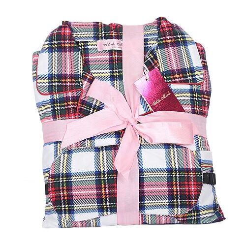 Click here for White Mark 3-Piece Cozy Pajama Set - Red/White Pla... prices