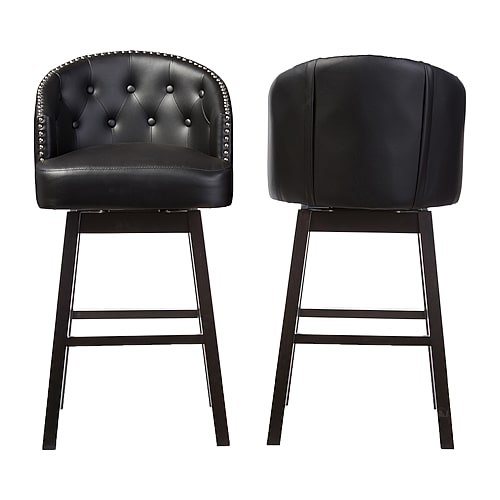 Click here for Avril 2-pc. Counter Height Upholstered Tufted Swiv... prices