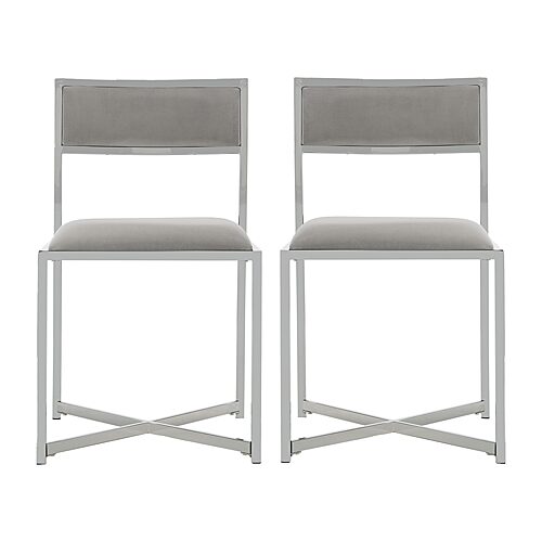Click here for Kasane Side Chair (Set Of 2) - Grey prices