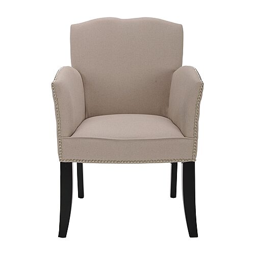 Rachel Upholstered Track-Arm Accent Chair  One Size  Beige