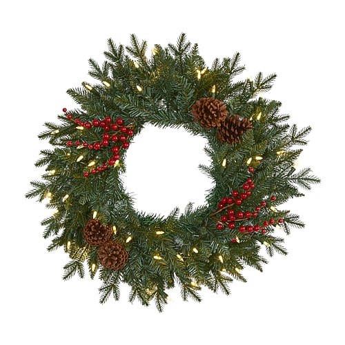 Click here for Nearly Natural 24in. Green Pine Artificial Christm... prices