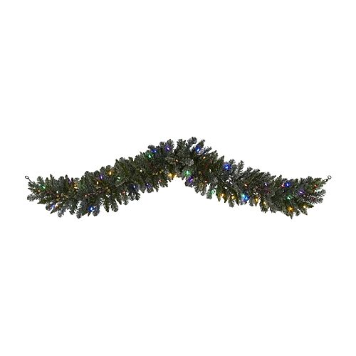 Click here for Nearly Natural 6ft. Flocked Artificial Christmas G... prices