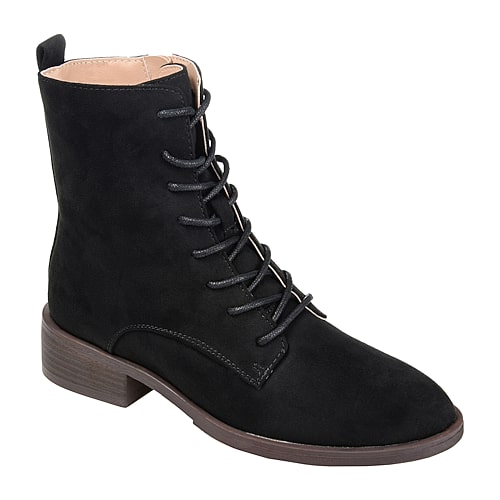 Click here for Journee Collection Womens Vienna Lace Up Stacked H... prices