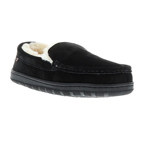 Click here for Lamo Moccasin Mens Slip-On Slippers  8  Black prices